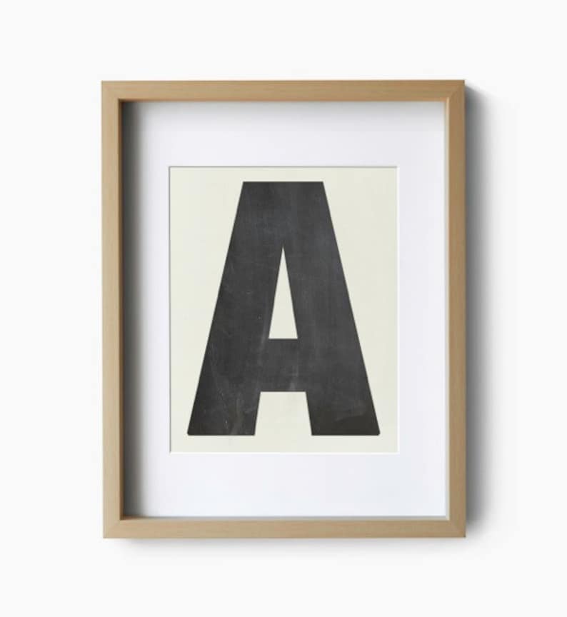 Single Letter Poster Print, Custom Typography, Giclee Art Print ...