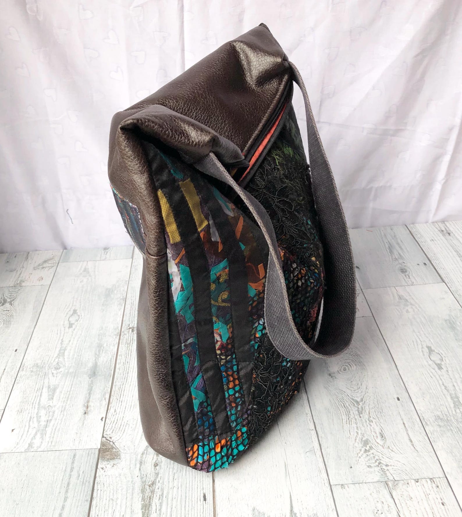Textile Art Shoulder Bag, Tote, Travel Bag, Eco Friendly Bag, Textile ...