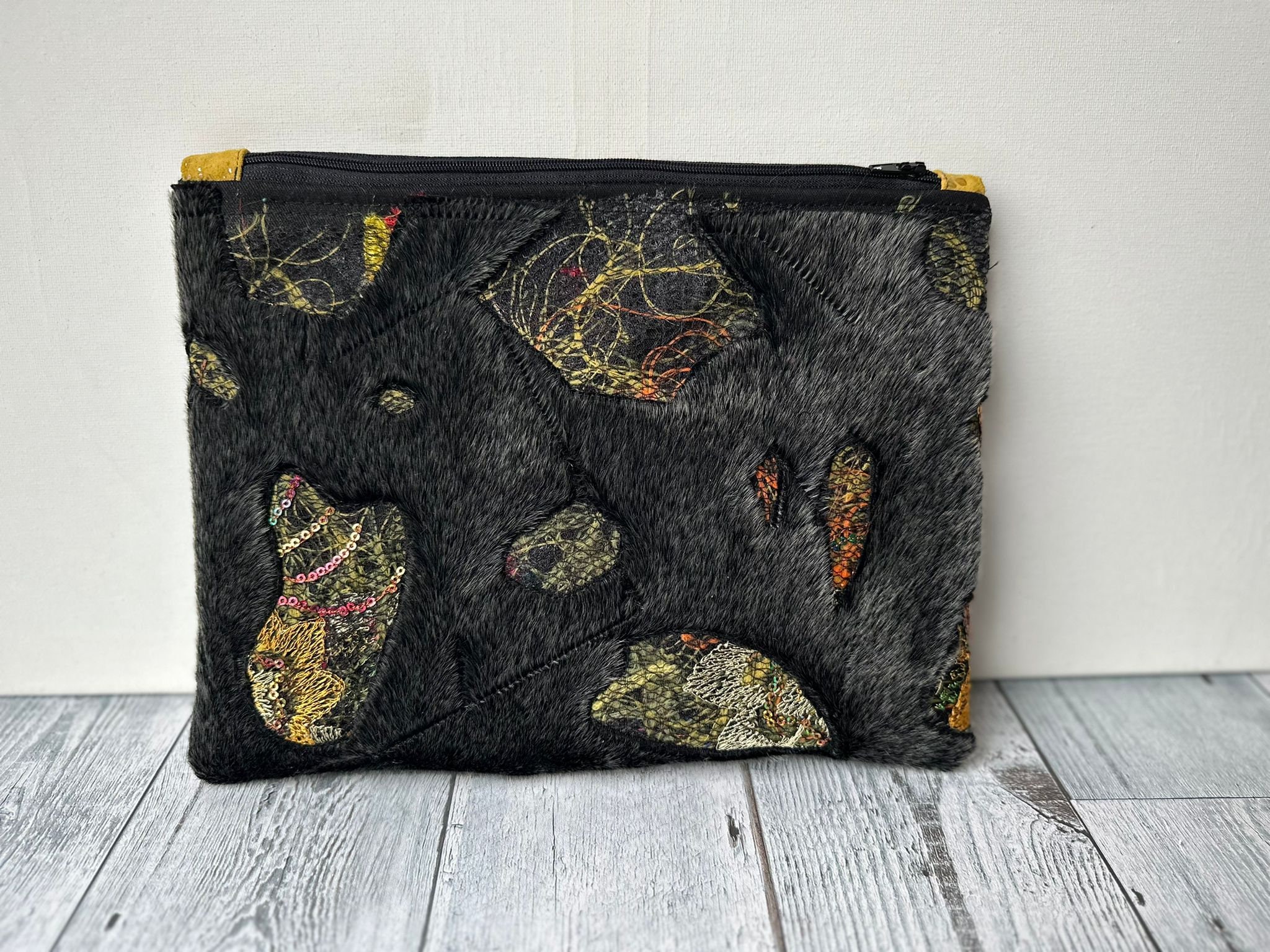 Textile Art Clutch, Handcrafted Women Clutch, Artist, Art Lovers ...