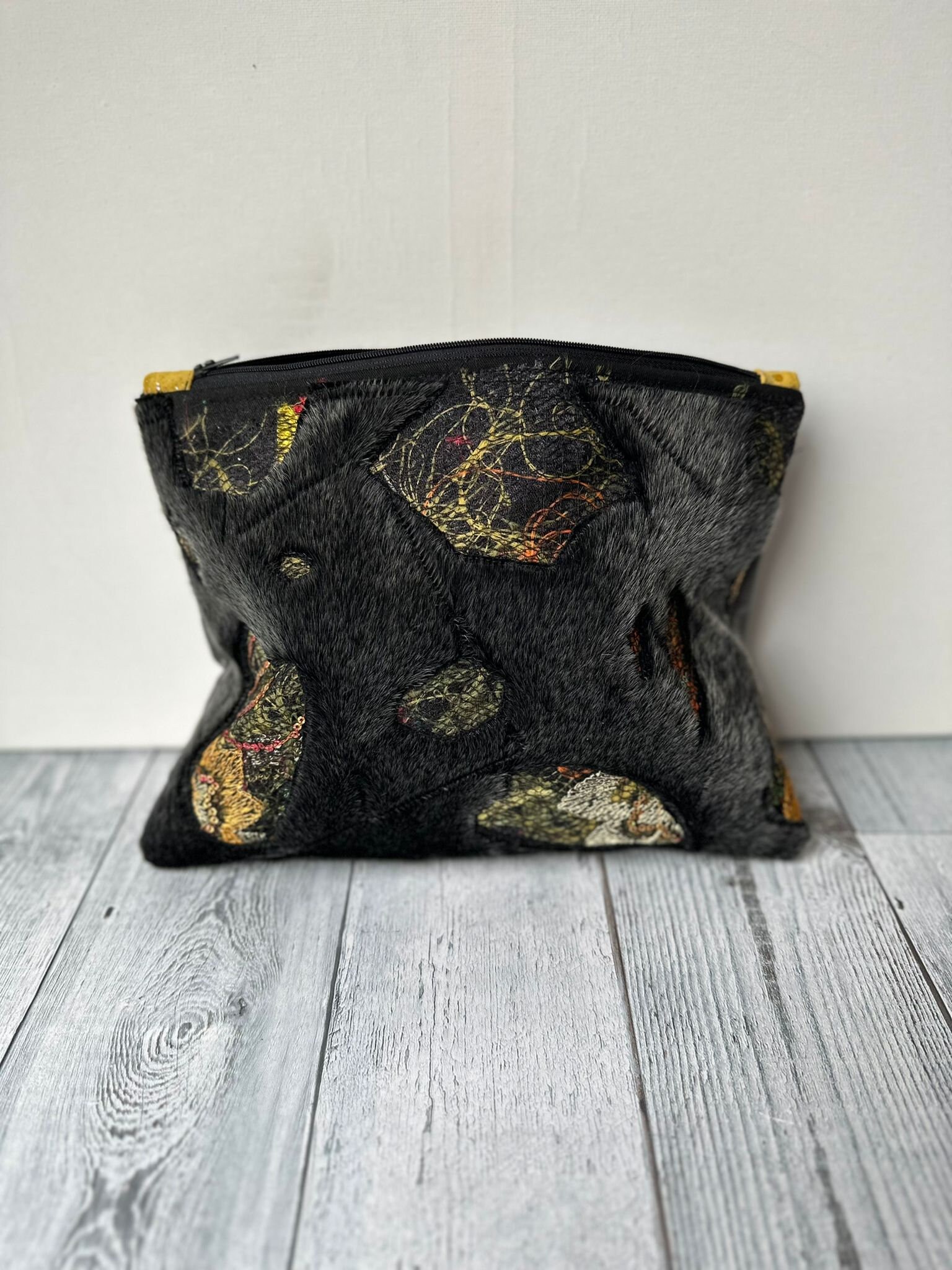 Textile Art Clutch, Handcrafted Women Clutch, Artist, Art Lovers ...
