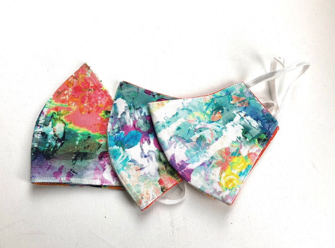 Pack of 3 Adult Face Mask, Reversible, Washable Reusable Face Mask ...