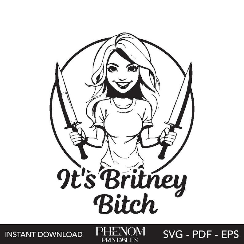 It's Britney Bitch SVG, PDF, Eps Knives Dance Spears IG Tiktok - Etsy