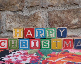 Rustic Letter Blocks - Etsy