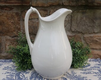 Large Ironstone Pitcher | Etsy