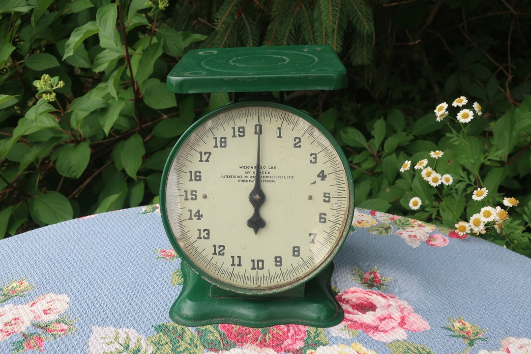 Antique Eveready Family Scale, Gray Kitchen Scale, Rustic Farmhouse ...