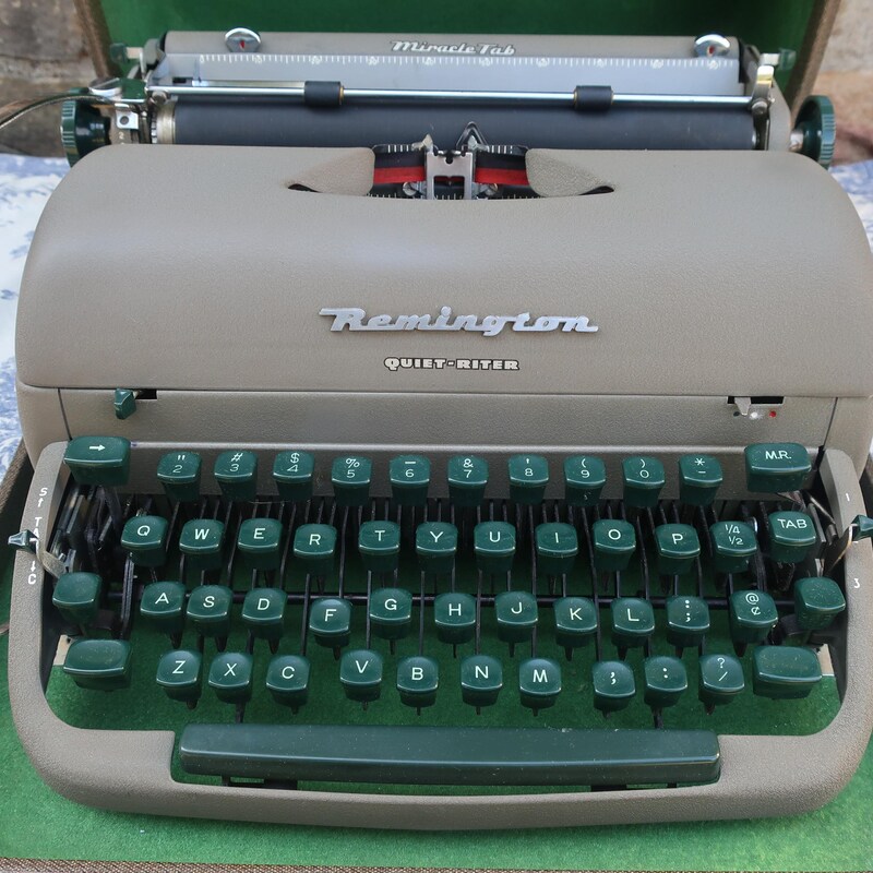 Green Typewriter - Etsy