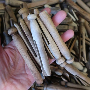 Set of 12 Wood Peg Clothespins Laundry Linens Crafts Supply - Etsy
