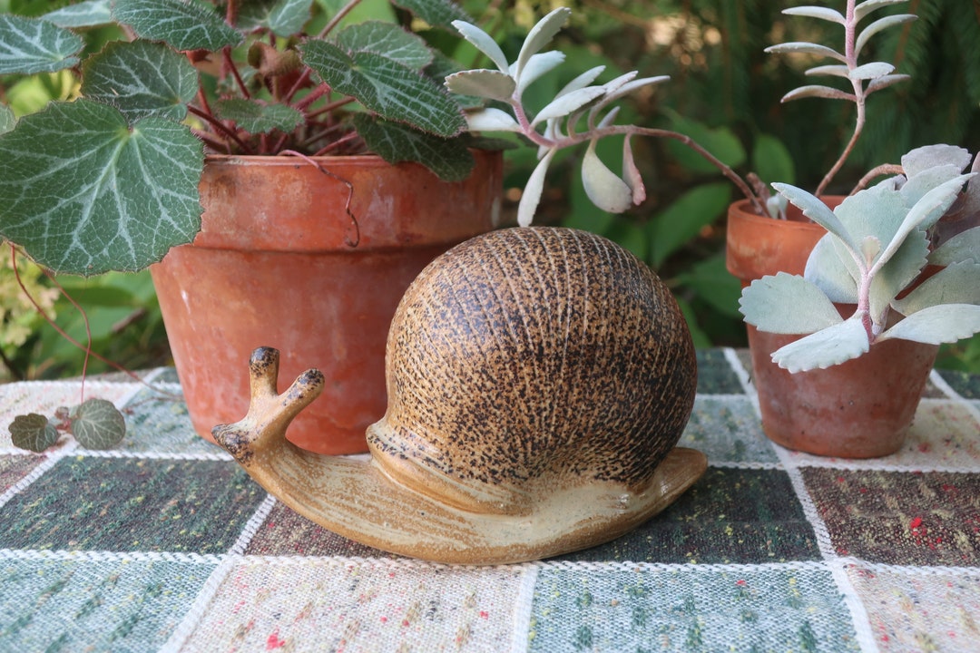 Vintage Ceramic Pottery Snail Figurine Price Import Japan - Etsy