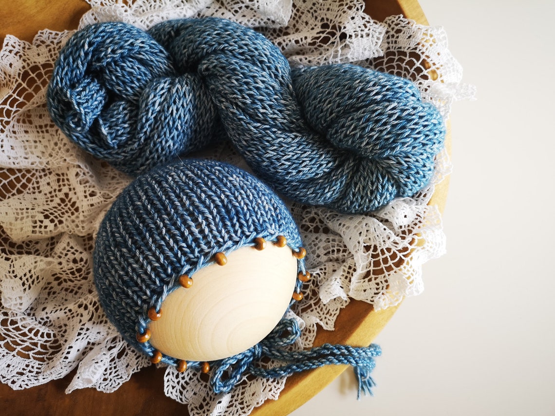 Stretch Knit Newborn Wrap Beaded Bonnet Long Size Knit Newborn - Etsy