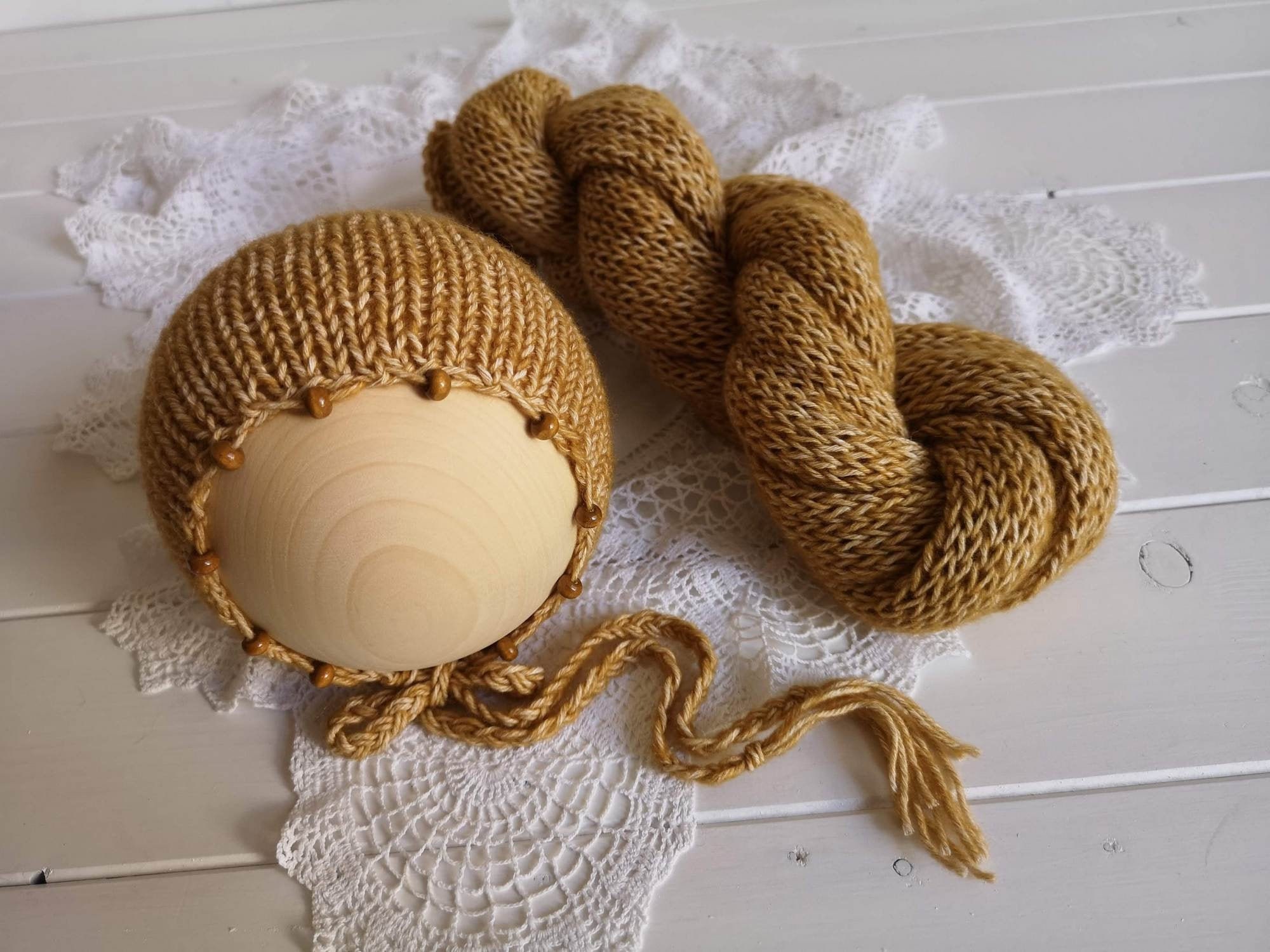 Stretch Knit Newborn Wrap Beaded Bonnet Long Size Knit Newborn - Etsy