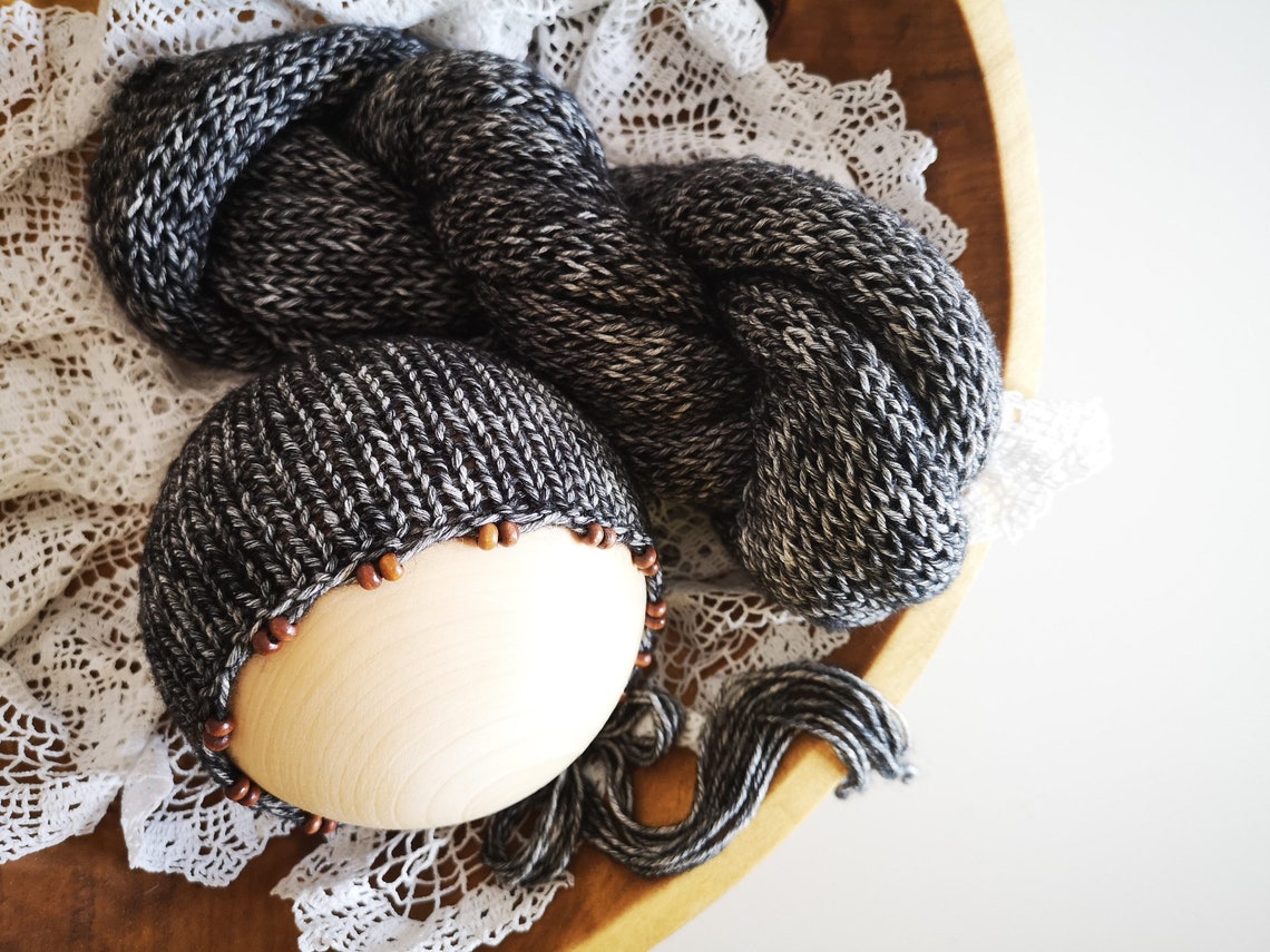 Stretch Knit Newborn Wrap Beaded Bonnet Long Size Knit Newborn - Etsy