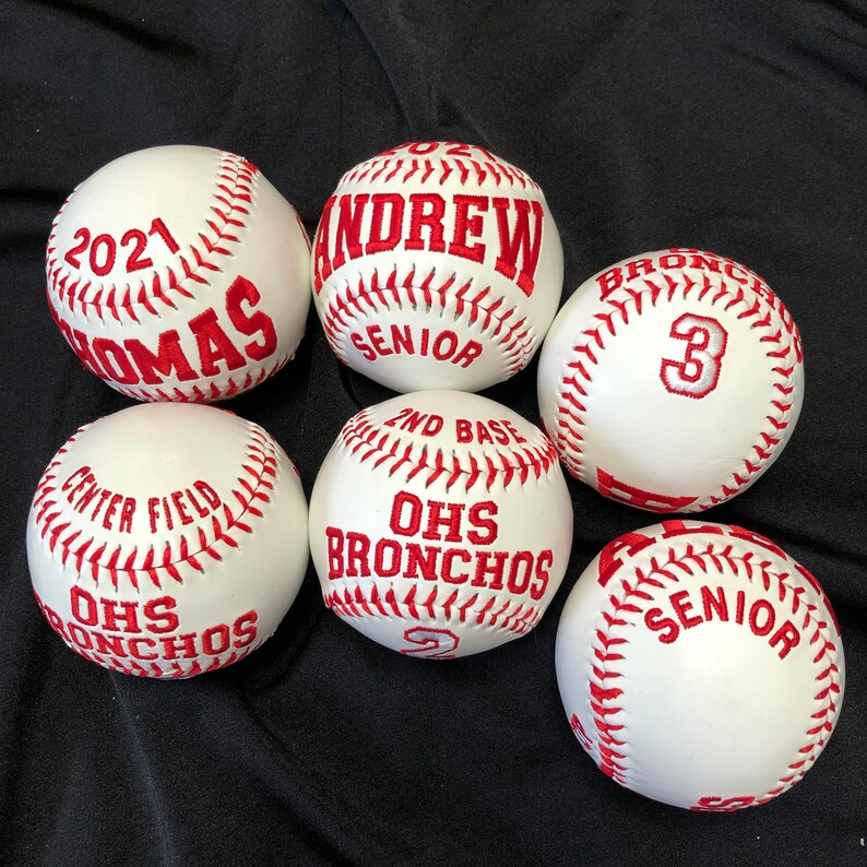 Custom Embroidered Baseballs - Etsy
