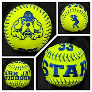 Custom Embroidered Softballs | Etsy