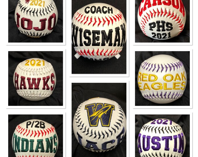 Custom Embroidered Baseballs - Etsy