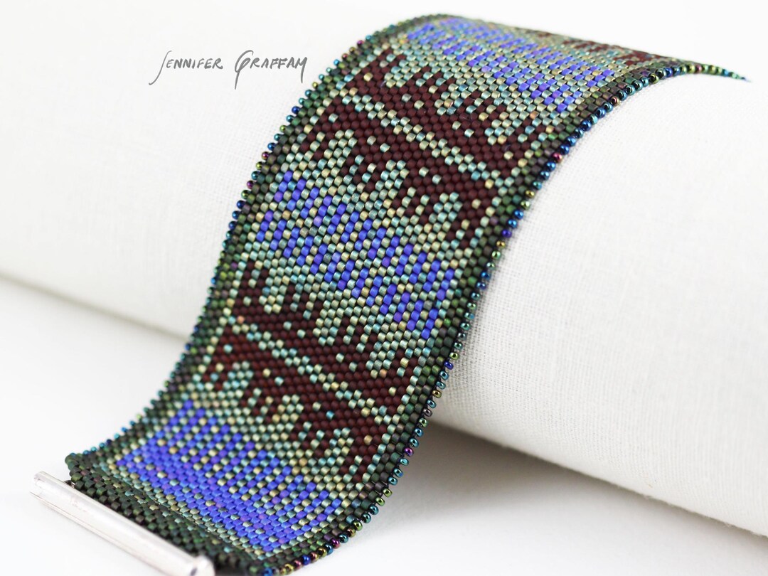 Nadia Bracelet PDF Pattern - Odd Count Peyote Stitch | Beadweaving - Etsy