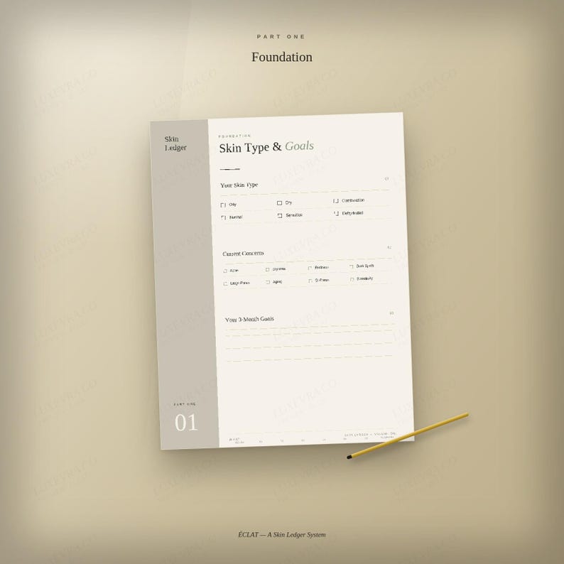 ÉCLAT Digital Skincare Journal, Goodnotes iPad Tracker (PDF Template ...