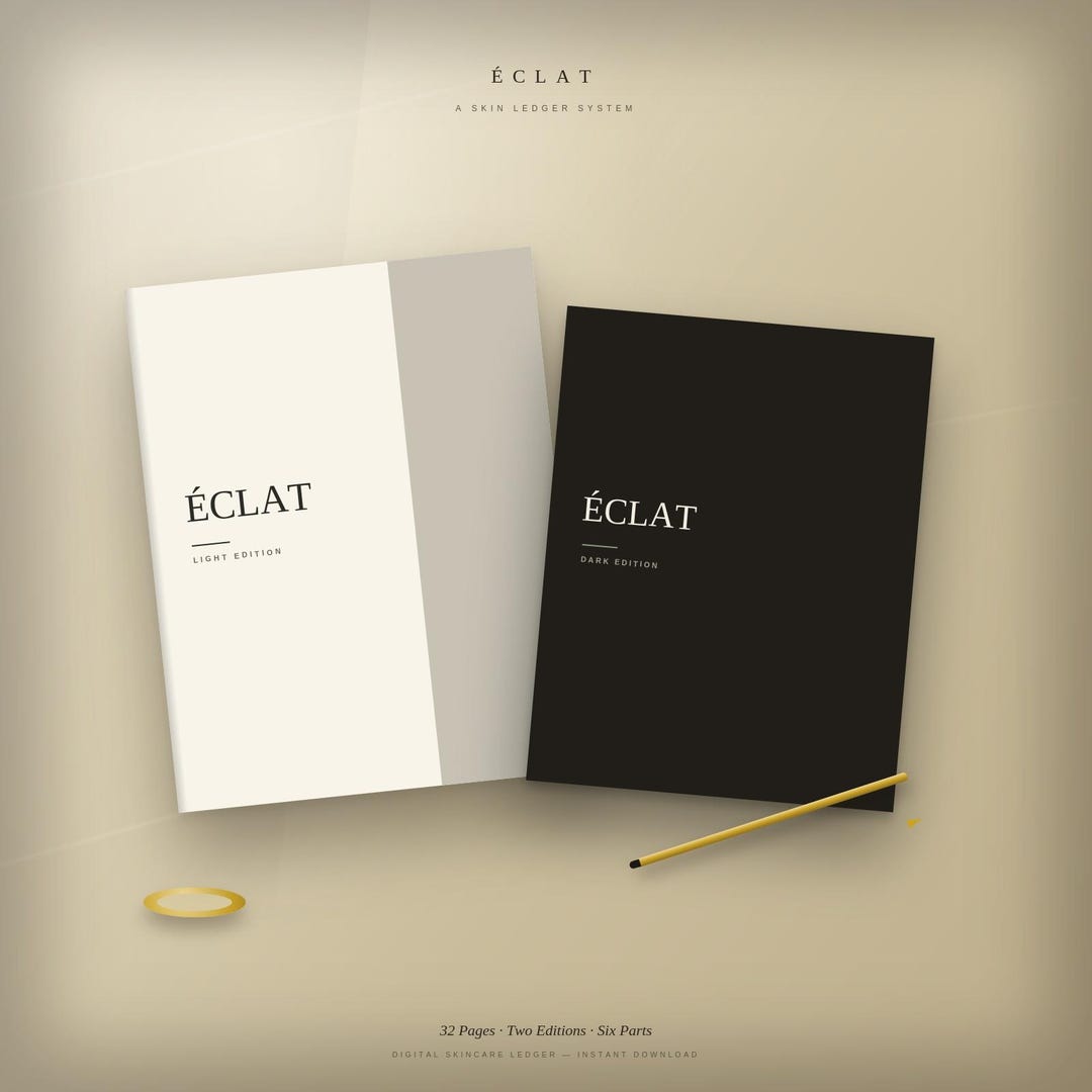 ÉCLAT Digital Skincare Journal, Goodnotes iPad Tracker (PDF Template ...