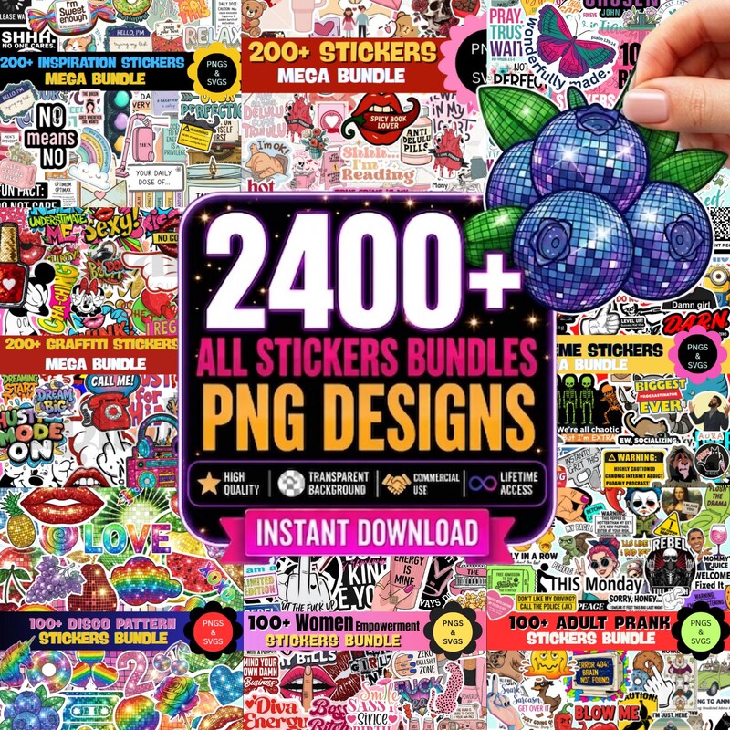 Random Png Stickers - Etsy