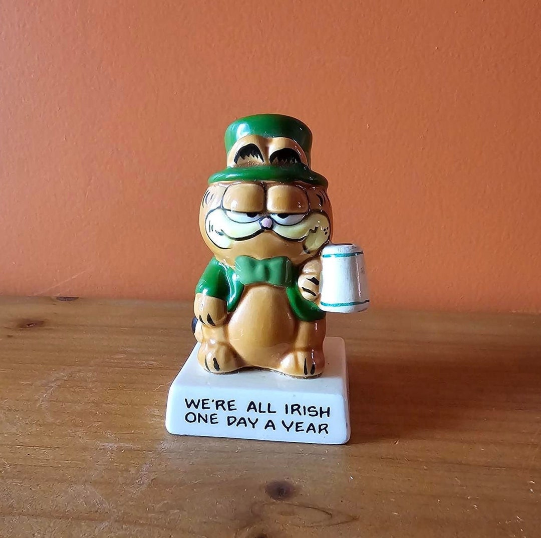 Vintage Garfield St Patrick's Day We're All Irish One Day of the Year ...