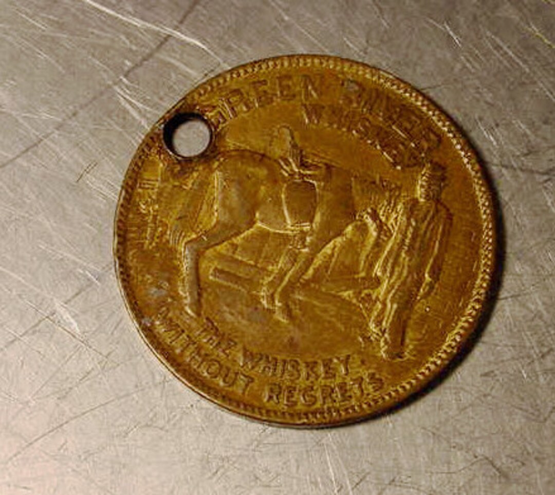 ADVERTISING WHISKEY TOKEN Green River Black Memorabilia 1910 - Etsy