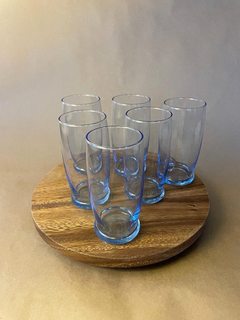 Vintage Libbey Misty Blue Drinking Glasses - SET OF 6 - Etsy