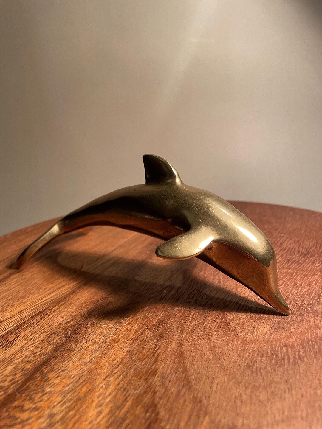 Vintage Solid Brass Dolphin - 6” Long - Etsy