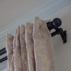 Double Drapery Iron Rod SET, Cut to Size Round Rods, Double Iron ...