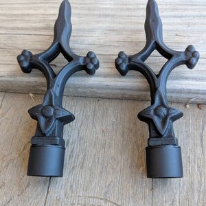 SF41 Finials, 1-ea Large Elegant Drapery Rod Finials, Decorative Window ...