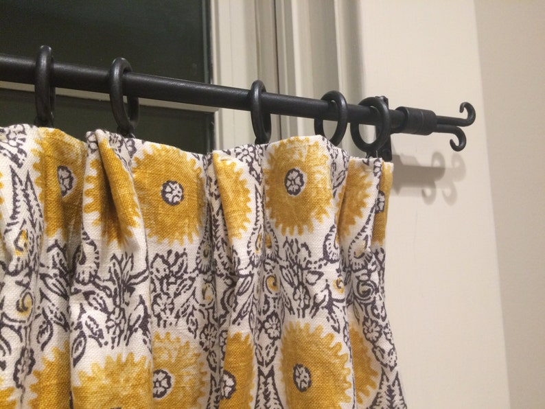 Cafe Curtain Rod Cafe Iron Rod Forged Iron Cafe Curtain Rod - Etsy