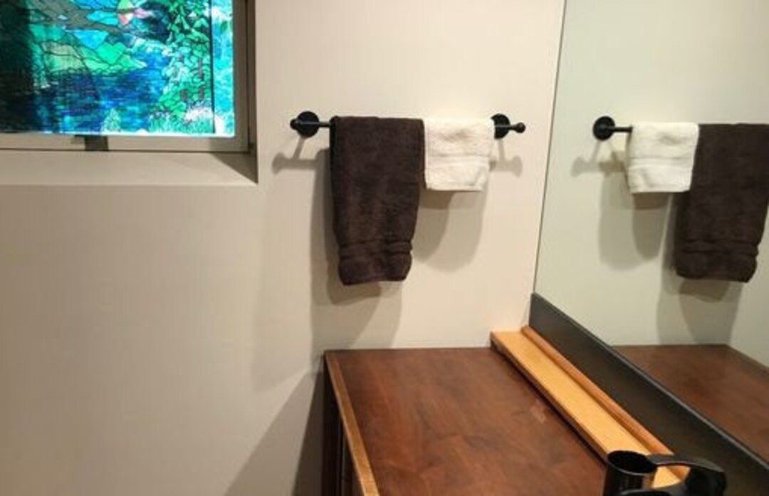 Towel Bar, Wrought Iron Rustic Towel Bar, Iron Bathroom Towel Bar, Iron ...