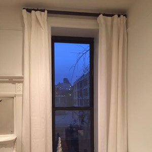 Modern Square Drapery Iron Rod. Eclectic Curtain Rod, Industrial ...