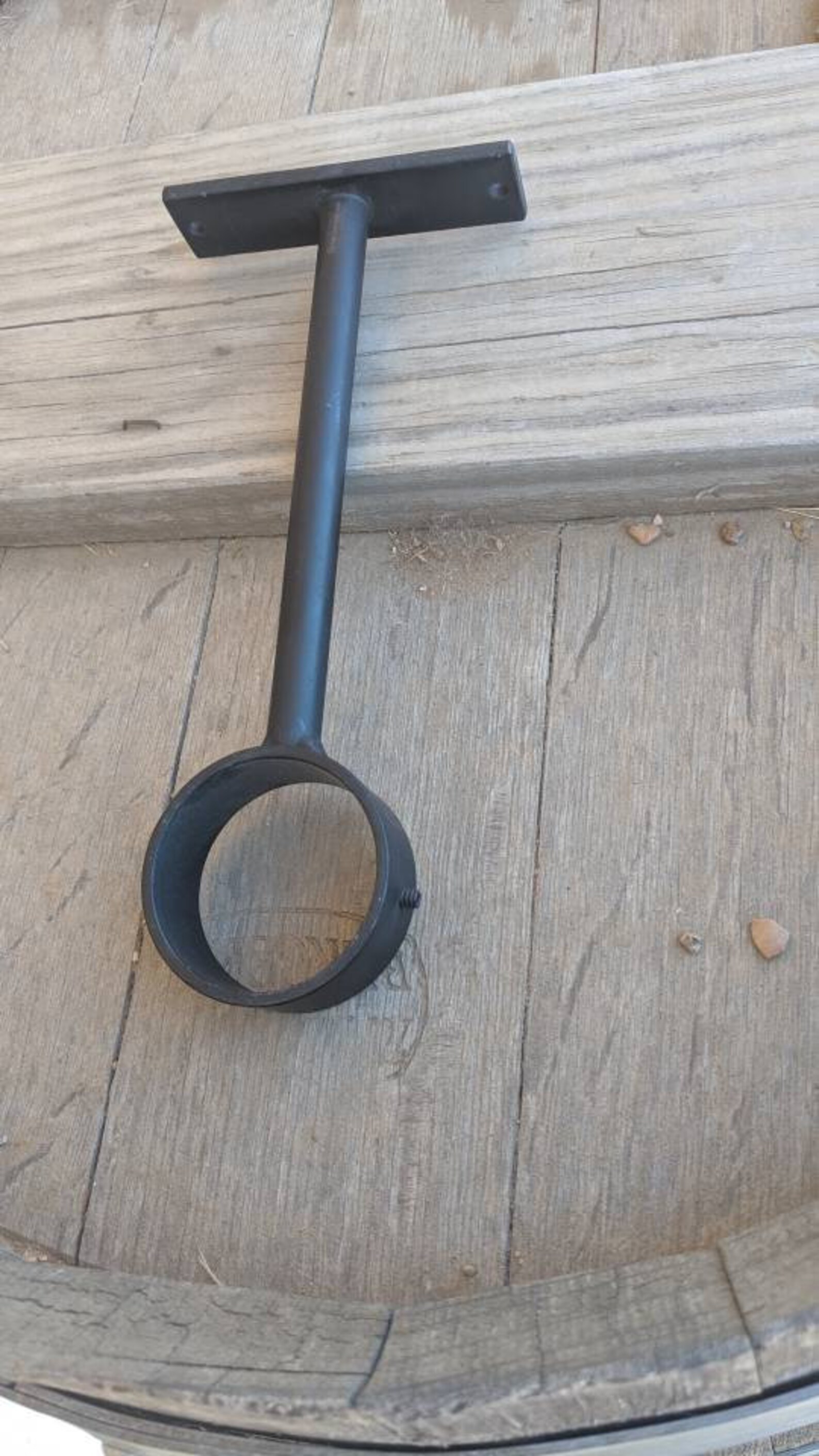 Long Projection Ceiling & Wall Bracket, 5'' Clearance, Single Rod ...