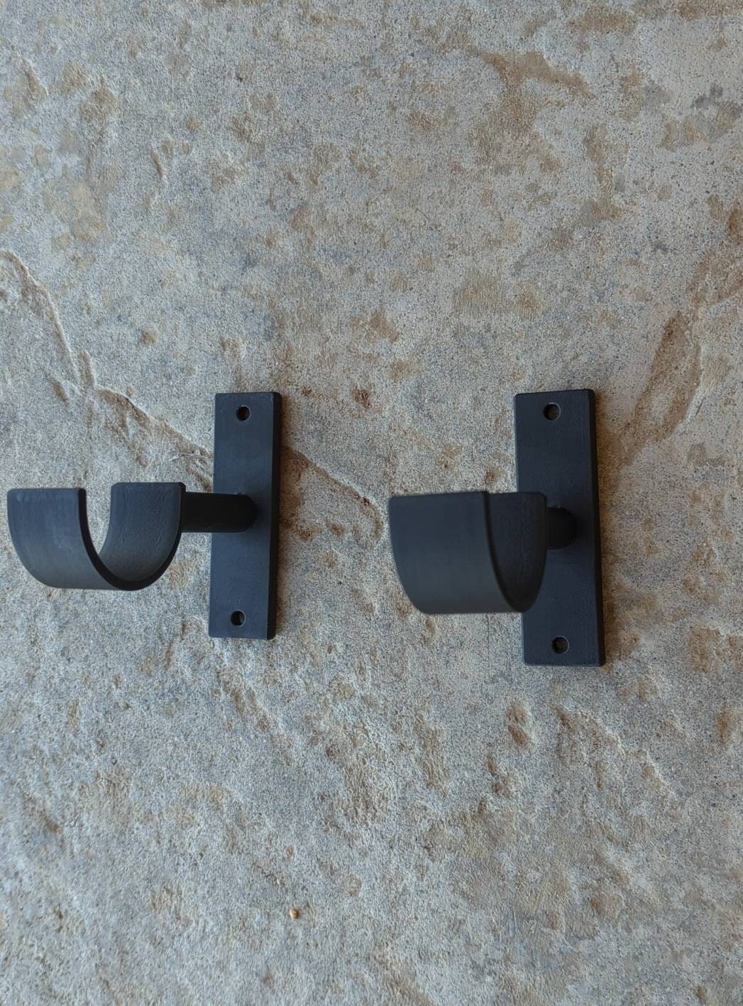 Special Plain 2" Clearance Bracket, Iron Drapery Rod Bracket, Iron Rod ...