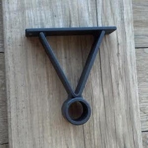 SB202 Round Rod Iron Brackets Wood Pole Bracket (1-EACH), Ceiling Mount ...