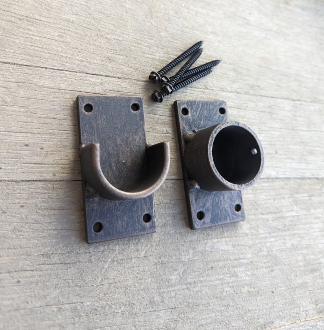 Custom Iron Sockets , Larger Pole Closet Sockets (1-PAIR) Iron Rod ...