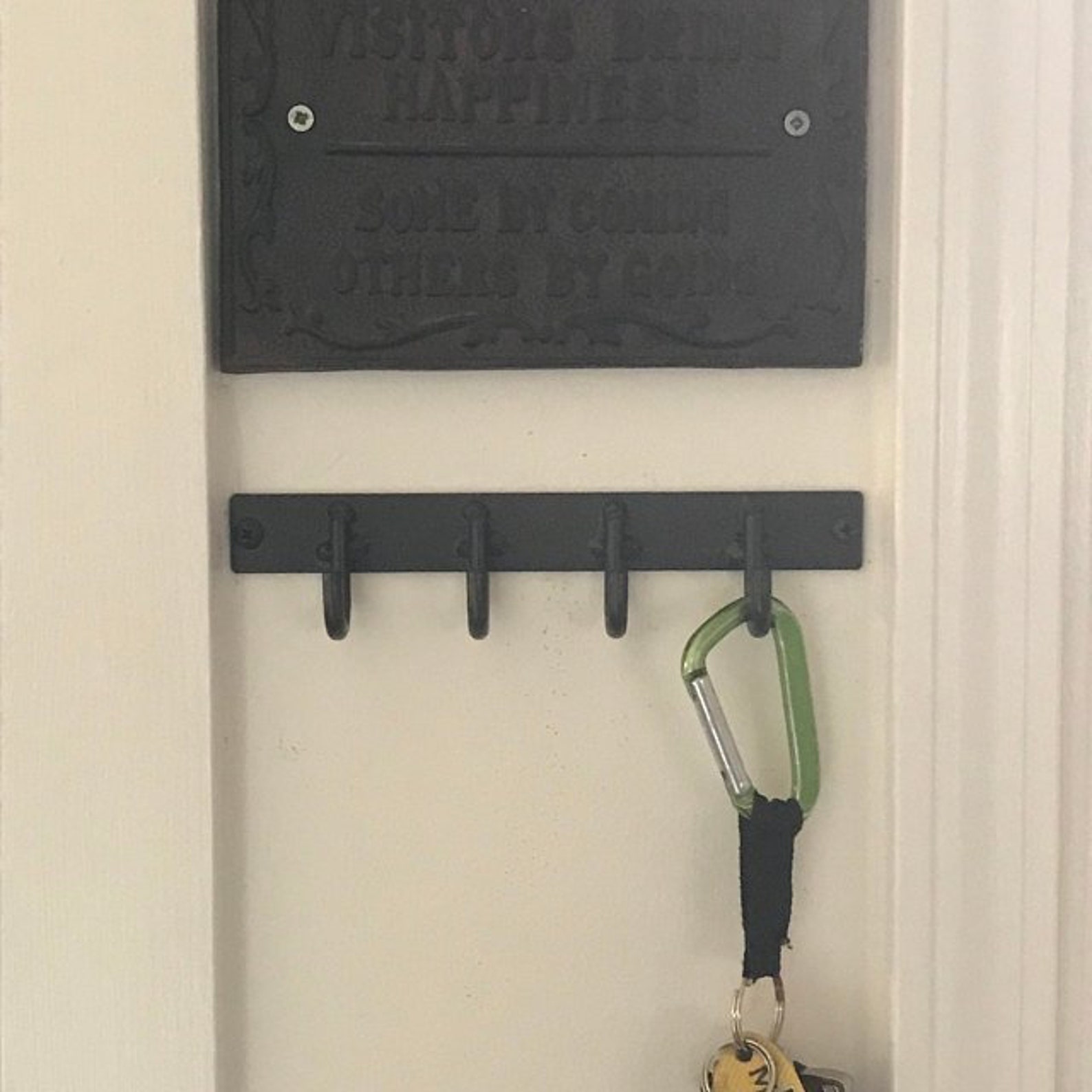 Key Holder Industrial Key Holder With 4 Hooks Iron Key - Etsy