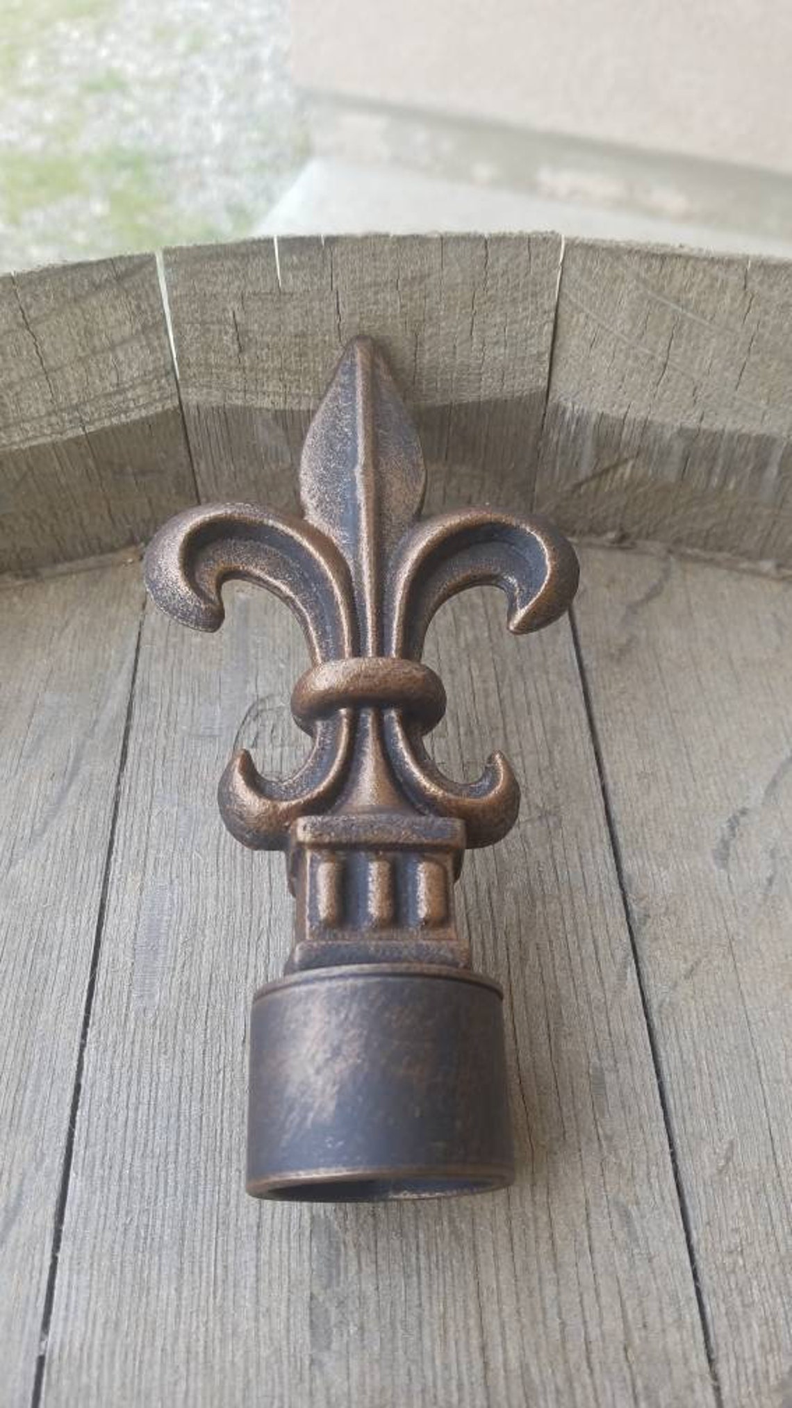 French Style Fleur De Lis Finials Drapery Rod Finials - Etsy