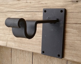 SB208 Rustic Hand Forged Iron Drapery Rod Brackets 1-Pair