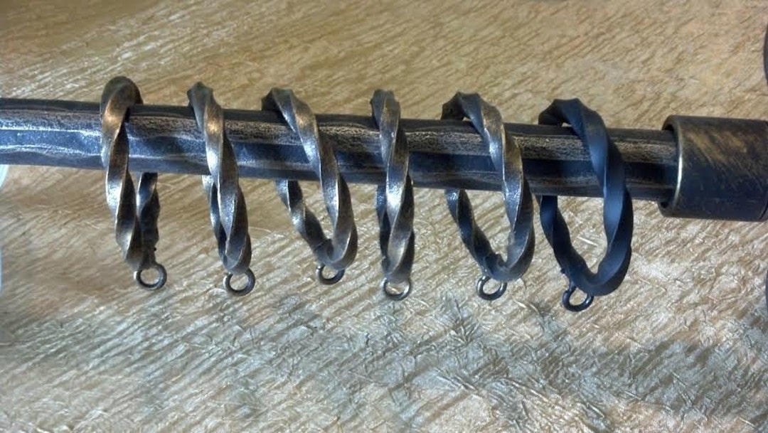 Twisted 1/4'' Square Iron Rings 1-1/4'' ID, Twisted Rings 6-pack Rustic ...