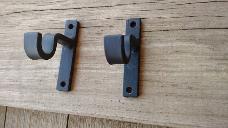 Iron Brackets 1/2'' Round Rod 1-Pair Custom | Etsy