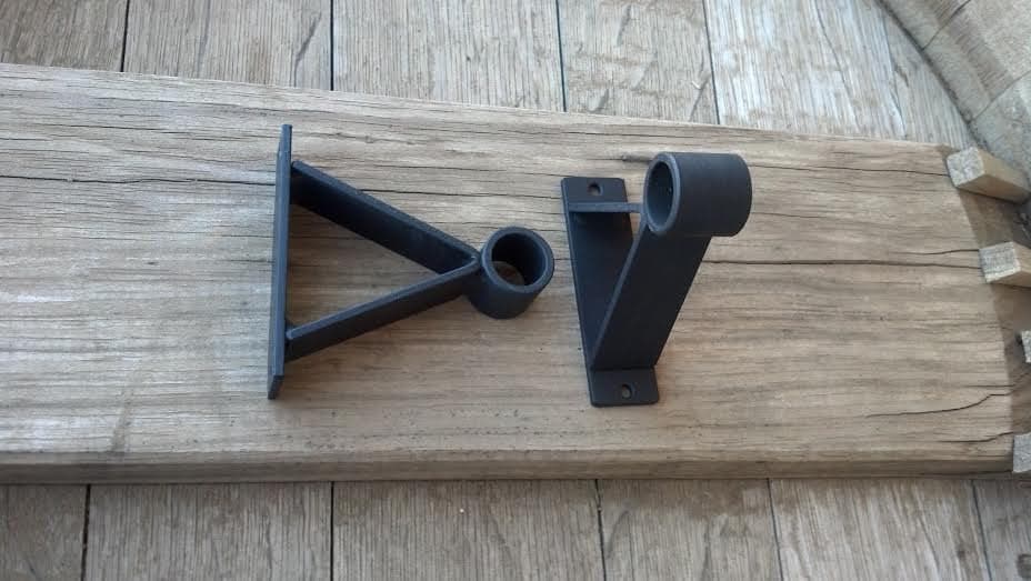 SB202 Round Rod Iron Brackets Wood Pole Bracket 1-EACH | Etsy