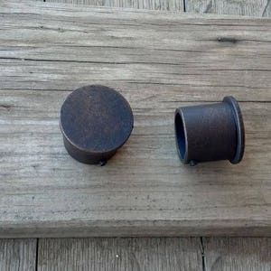 Plain End Caps, ( 1-EA ) Drapery Rod Simple Caps, Curtain Rod End Caps ...