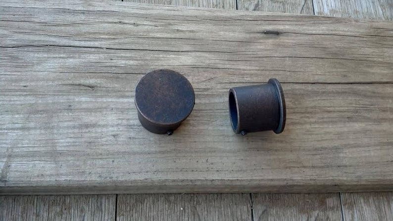Plain End Caps 1-EA Drapery Rod Simple Caps Curtain Rod - Etsy