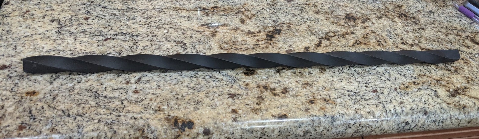 TWISTED IRON ROD Cut to Size 1/2'' Twisted Rod Only , From 12'' - 66 ...