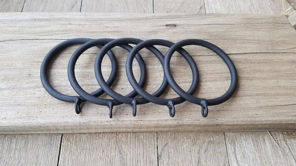 2-1/2'' ID Iron Drapery Rod Rings / Iron Curtain Rod - Etsy