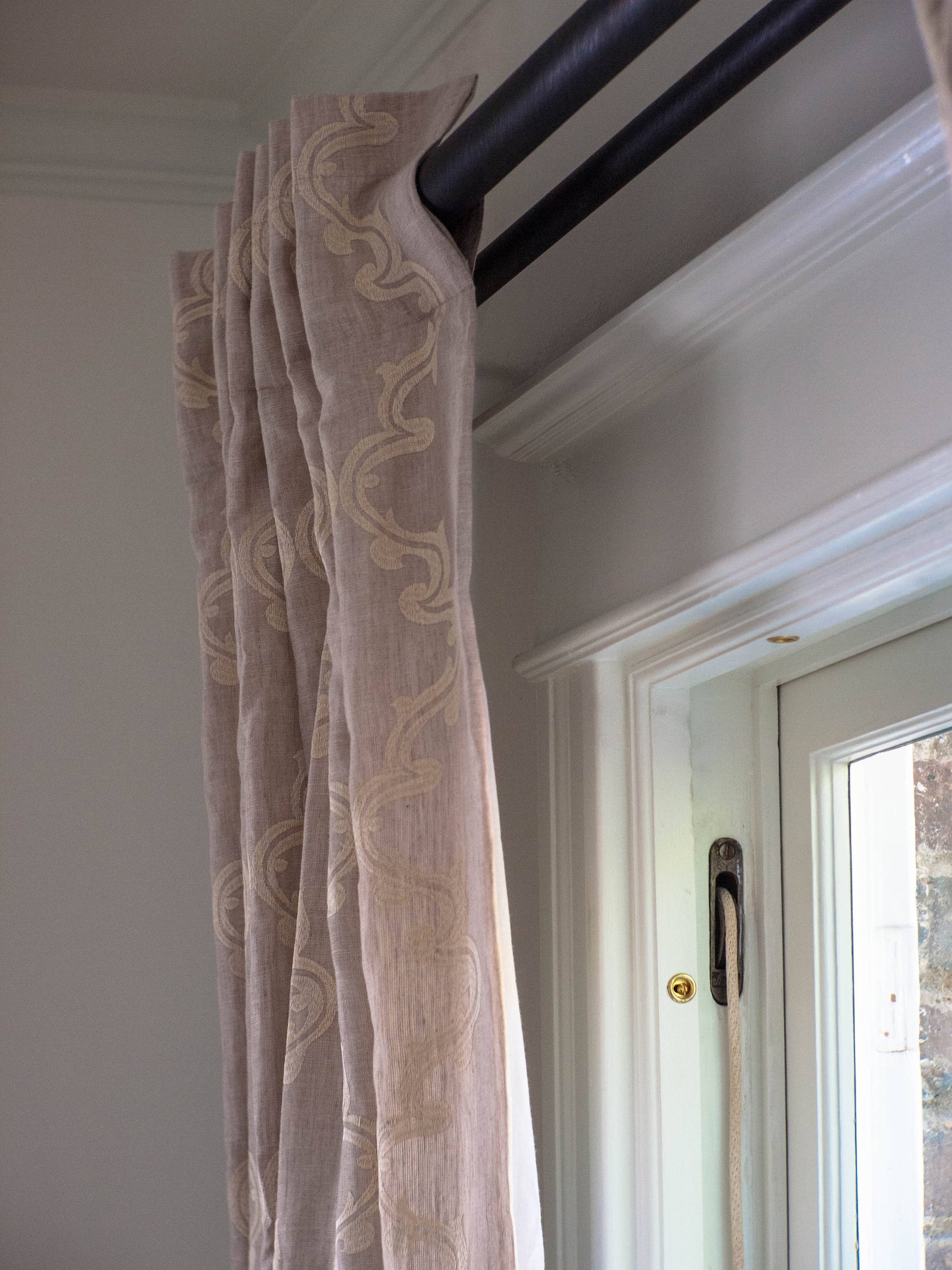 Double Drapery Iron Rod SET Cut to Size Round Rods Double - Etsy