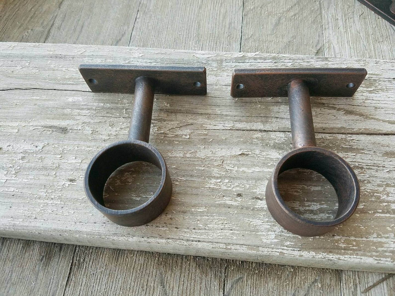 Wrought Iron Drapery Bracket Ceiling & Wall Bracket, sold as 1 Ea ...