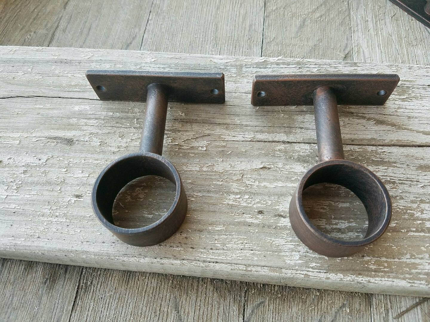 Wrought Iron Drapery Bracket Ceiling & Wall Bracket Special | Etsy