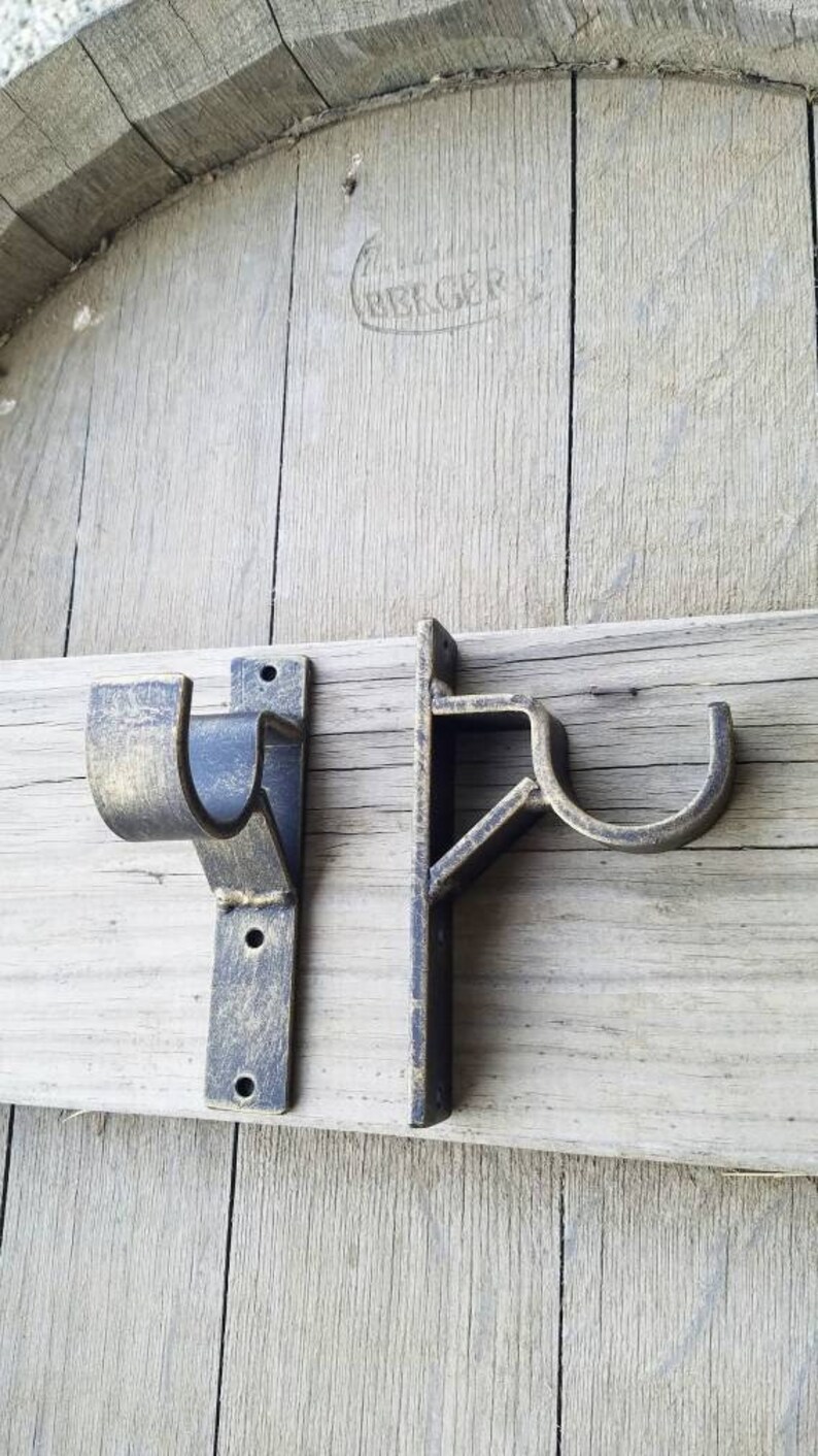 Special Heavy Duty Iron Brackets With Support Wood Pole Iron - Etsy