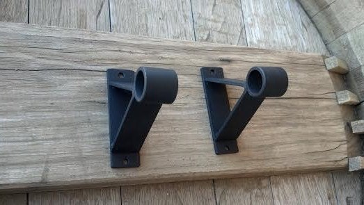 SB202 Round Rod Iron Brackets Wood Pole Bracket 1-EACH | Etsy